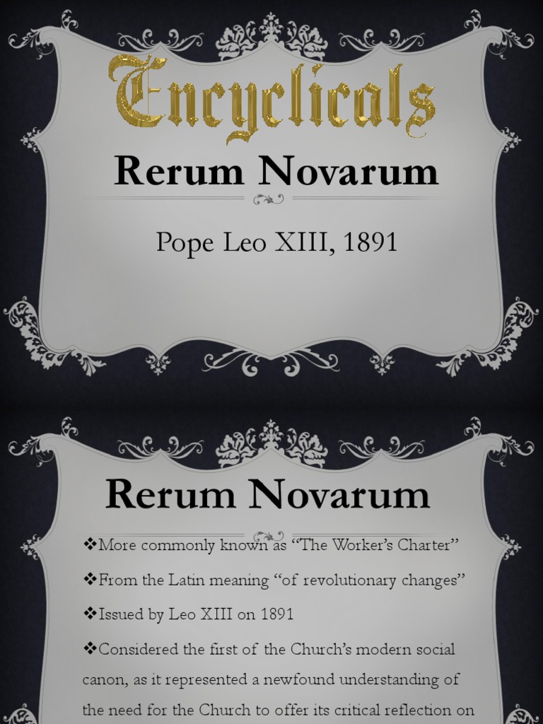 Rerum Novarum: Pope Leo XIII, 1891 | PDF