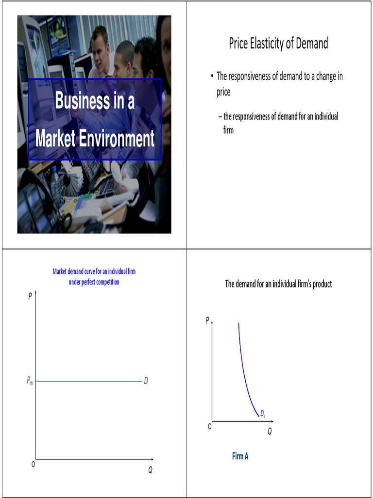 5-Business in A Market Environment | PDF | Demand | Price Elasticity Of ...
