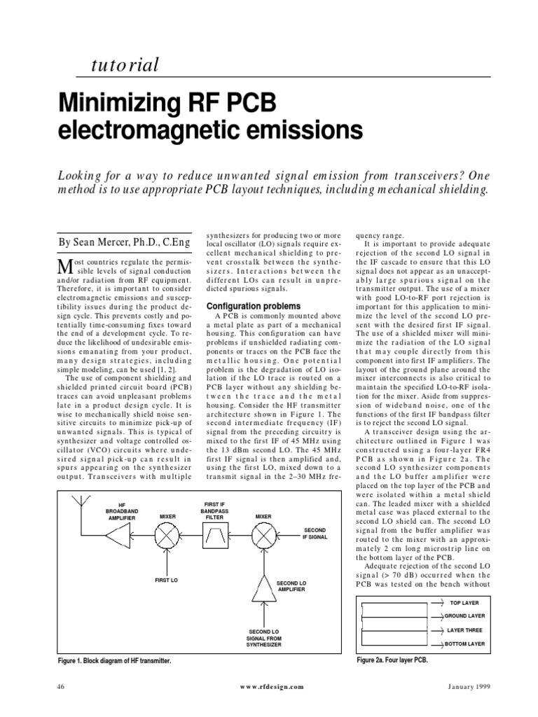 Minimizing RF PCB Electromagnetic Emissions: Tutorial | PDF | Printed ...