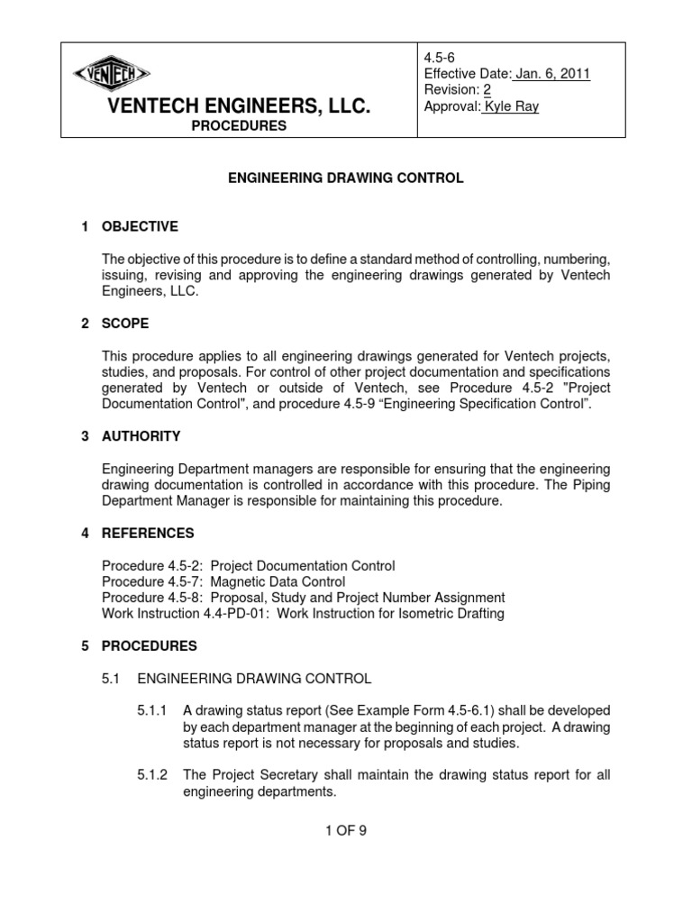 4.5-6 Engineering Drawing Control | PDF | Specification (Technical ...