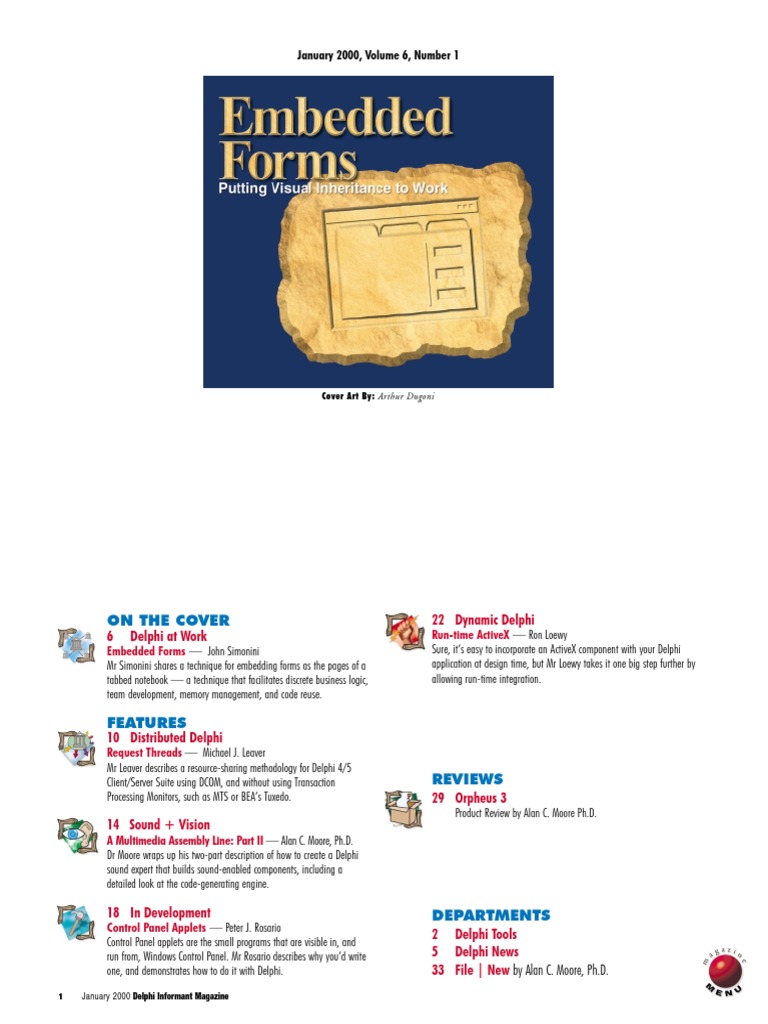 Delphi Informant Magazine Vol 6 No 1 Pdf Microsoft Windows Server Computing 