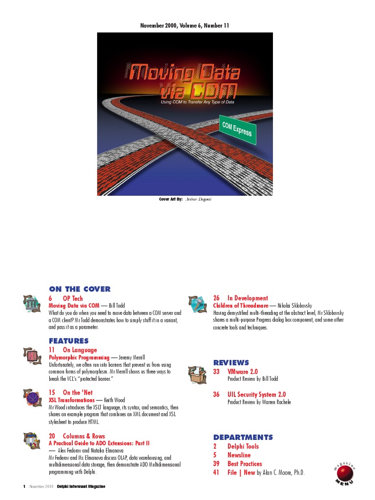 Delphi Informant Magazine Vol 6 No 11 Pdf Pointer Computer Programming Array Data Type