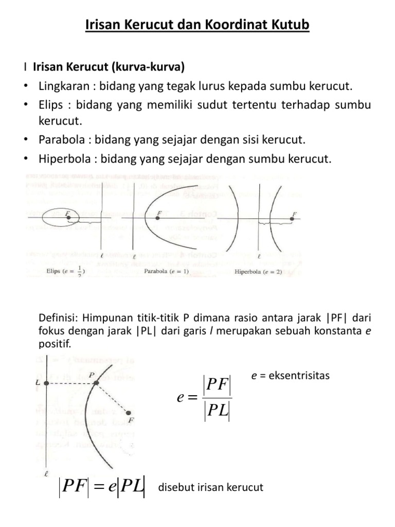 Irisan Kerucut | PDF | Metode & Bahan Ajar