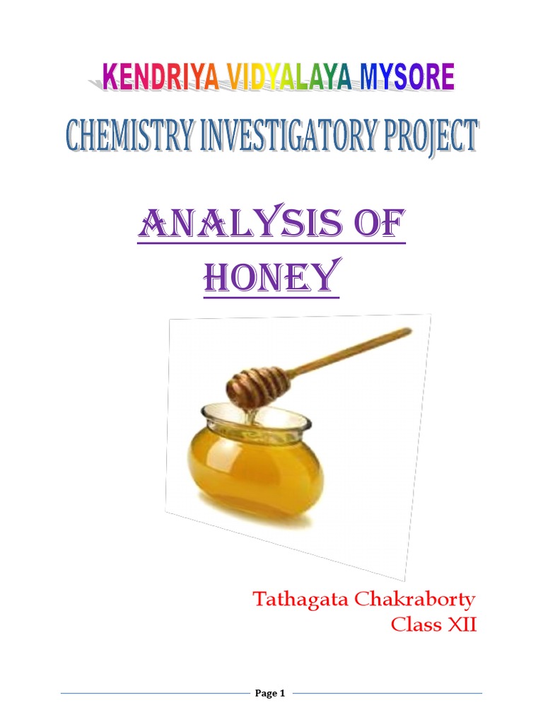 Chemistry Investigatory Project | PDF | Honey | Magnesium