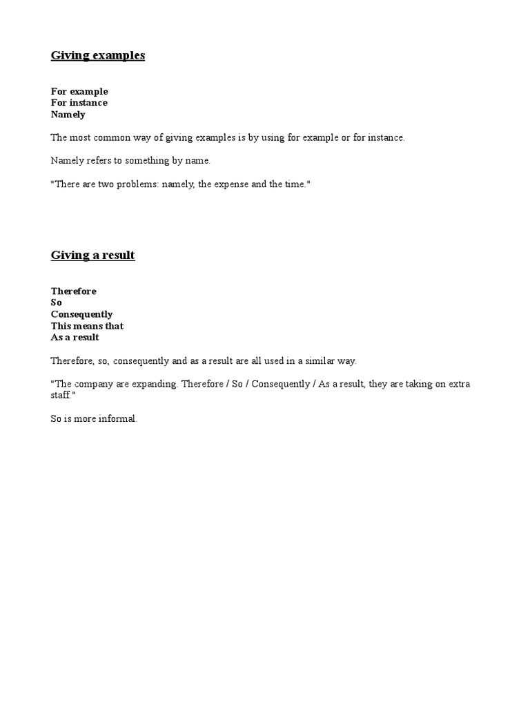 Using "Namely" in Sentences | PDF | Sentence (Linguistics) | Business
