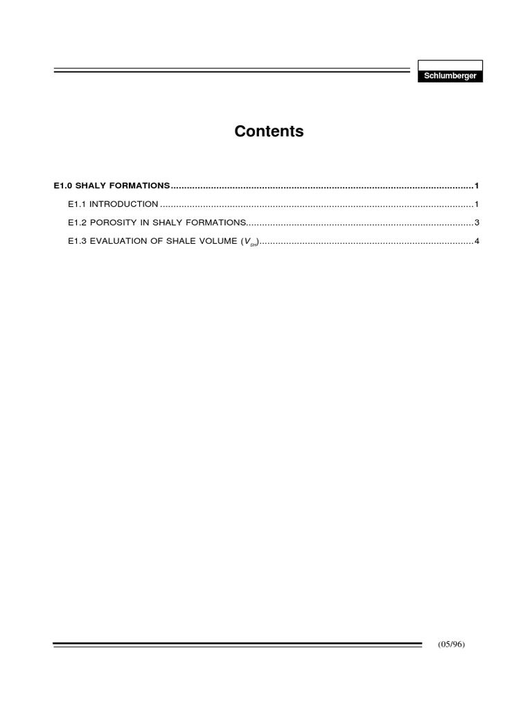 Schlumberger Guide to Shaly Formations | PDF | Porosity | Chemistry