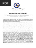 Sample Speech for Barangay Kagawad | PDF | Tagalog Language