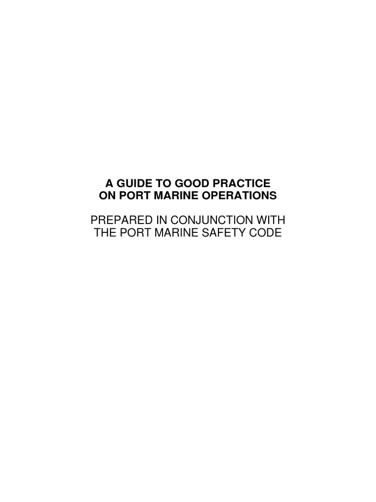 Good Practice Marine Operations | PDF | Risk Management | Regulatory ...