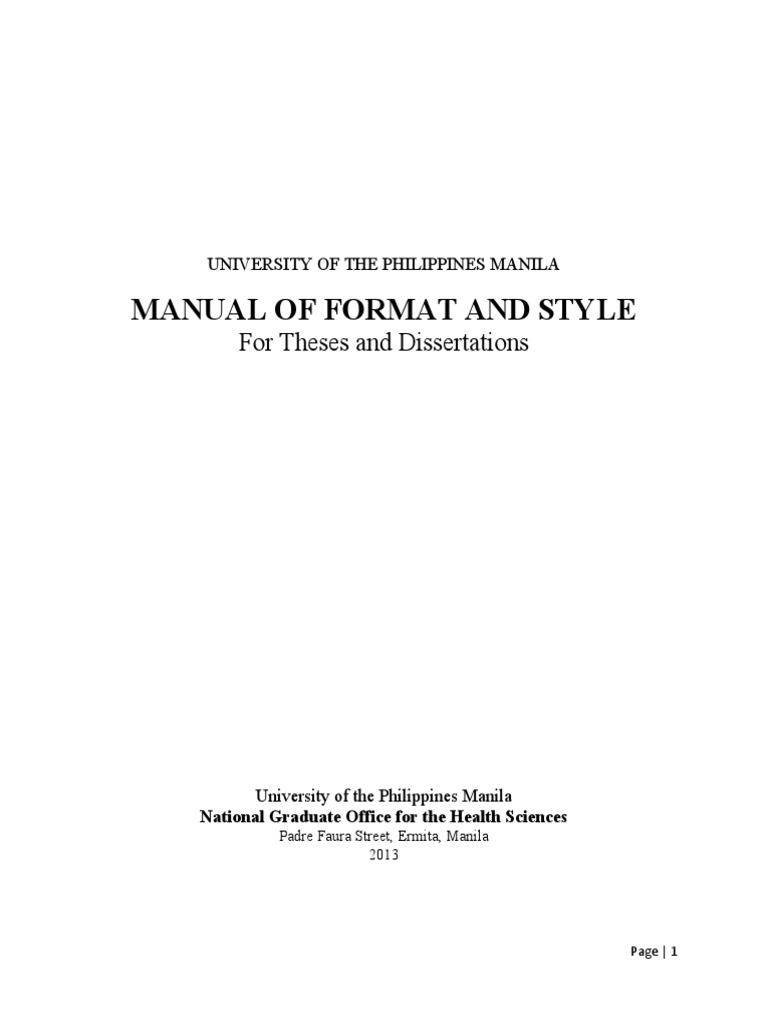 Thesis Dissertation Manual UPM - Final - Aug2013 - For | PDF | Thesis ...