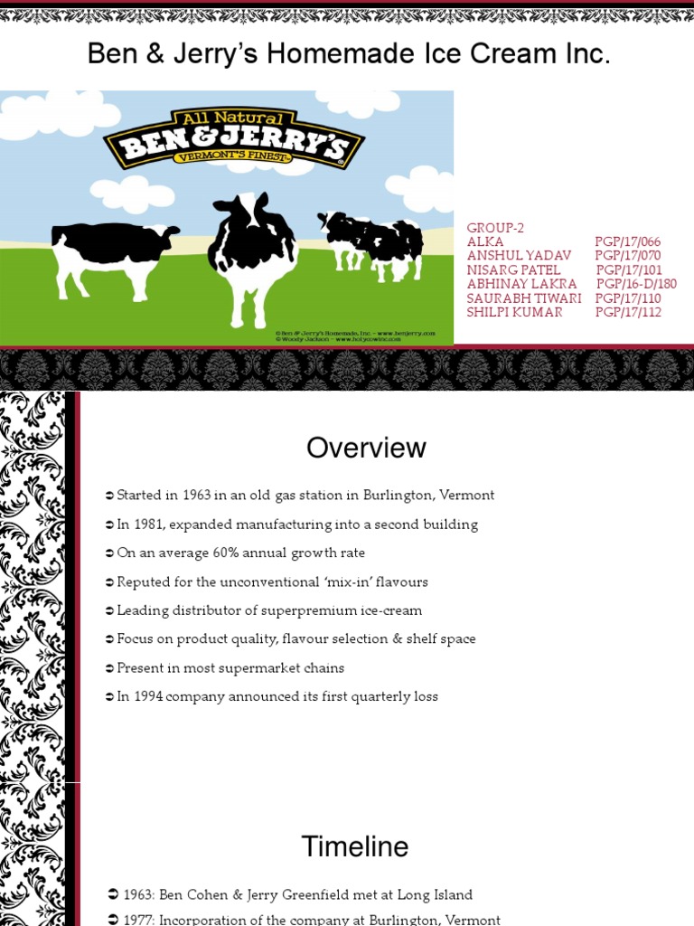 Ben & Jerry's Business Overview and Challenges | PDF | Equity (Finance ...