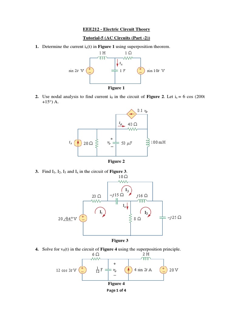 Tutorial 5 | PDF | Electrical Network | Ac Power