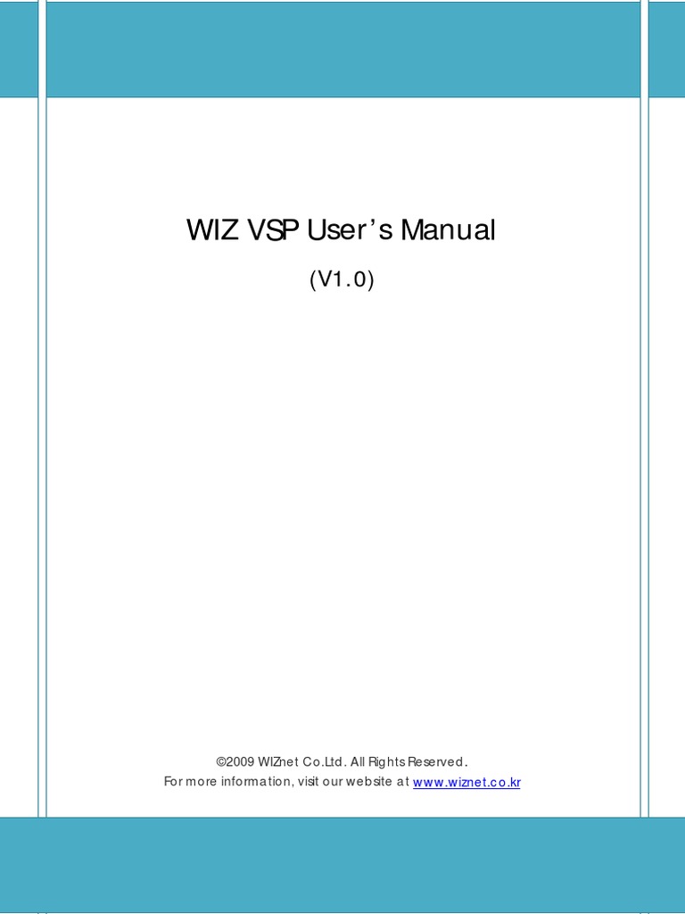 WIZ VSP User Manual English | PDF | Port (Computer Networking ...