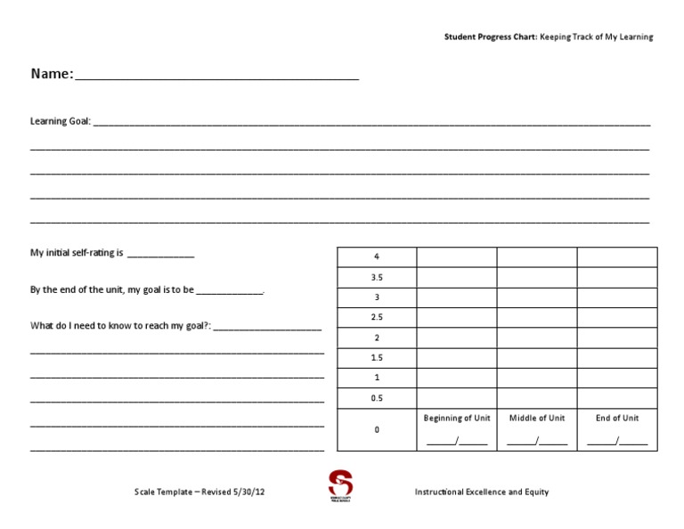Student Progress Chart | PDF