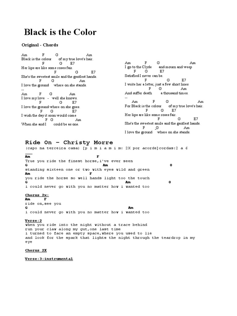 Black Is The Color | PDF | Leisure | Entertainment (General)