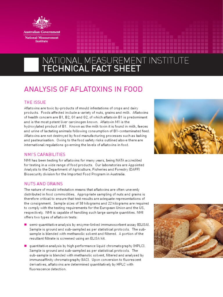 National Measurement Institute Technical Fact Sheet: Analysis of ...