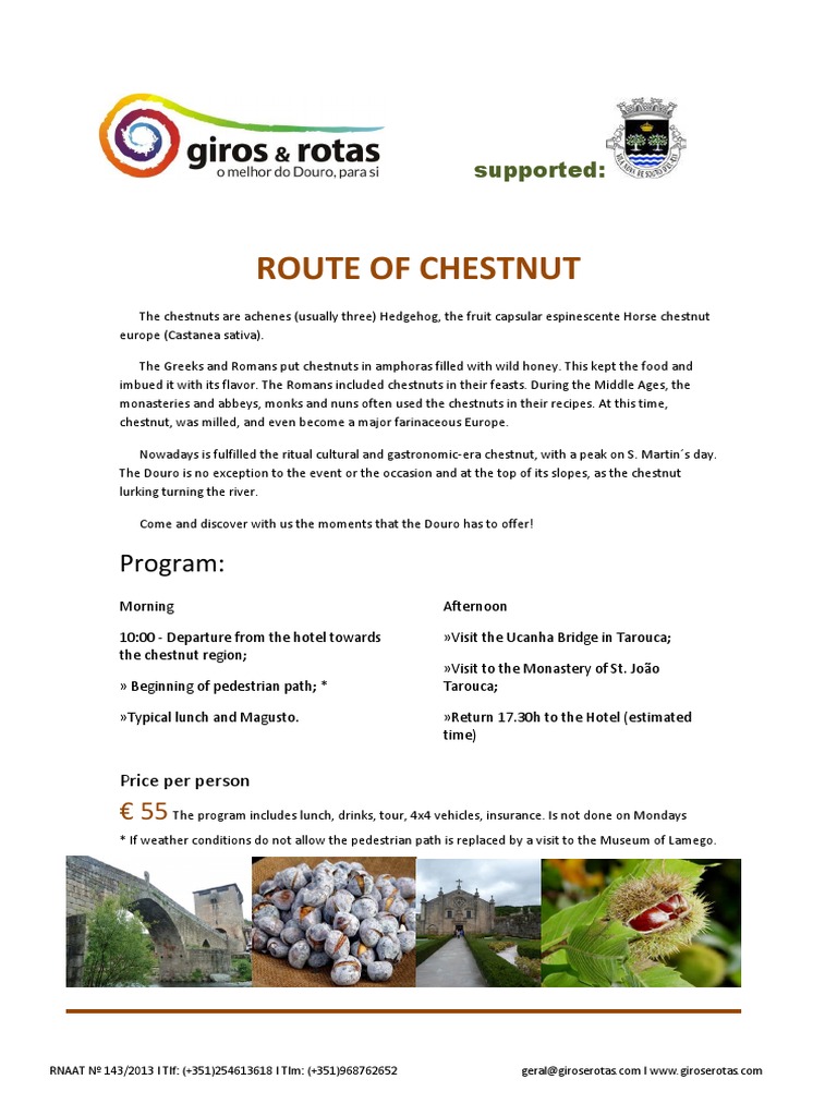 Chestnut Route Tour in Douro Valley | PDF | Chestnut | Food And Drink