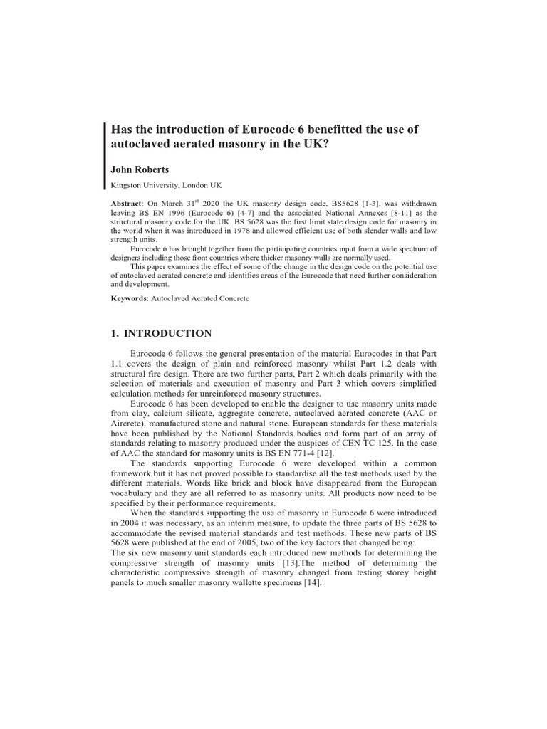 Eurocode 6 in The UK | PDF | Masonry | Engineering