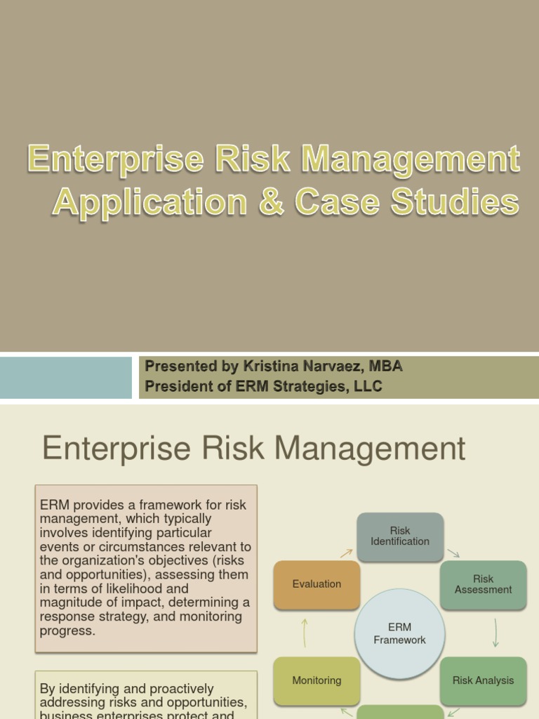 ERM Application Case Studies | PDF | Enterprise Risk Management | Risk Management
