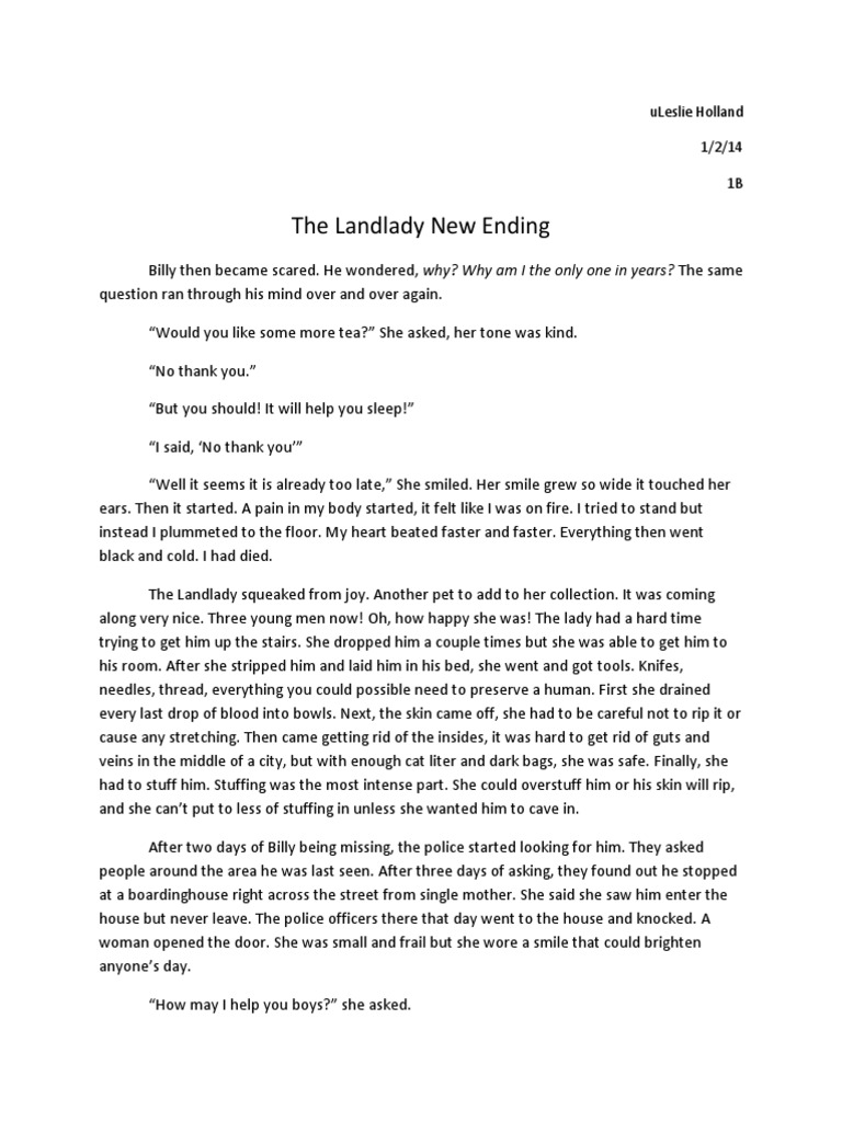 Landlady New Ending | PDF | Leisure