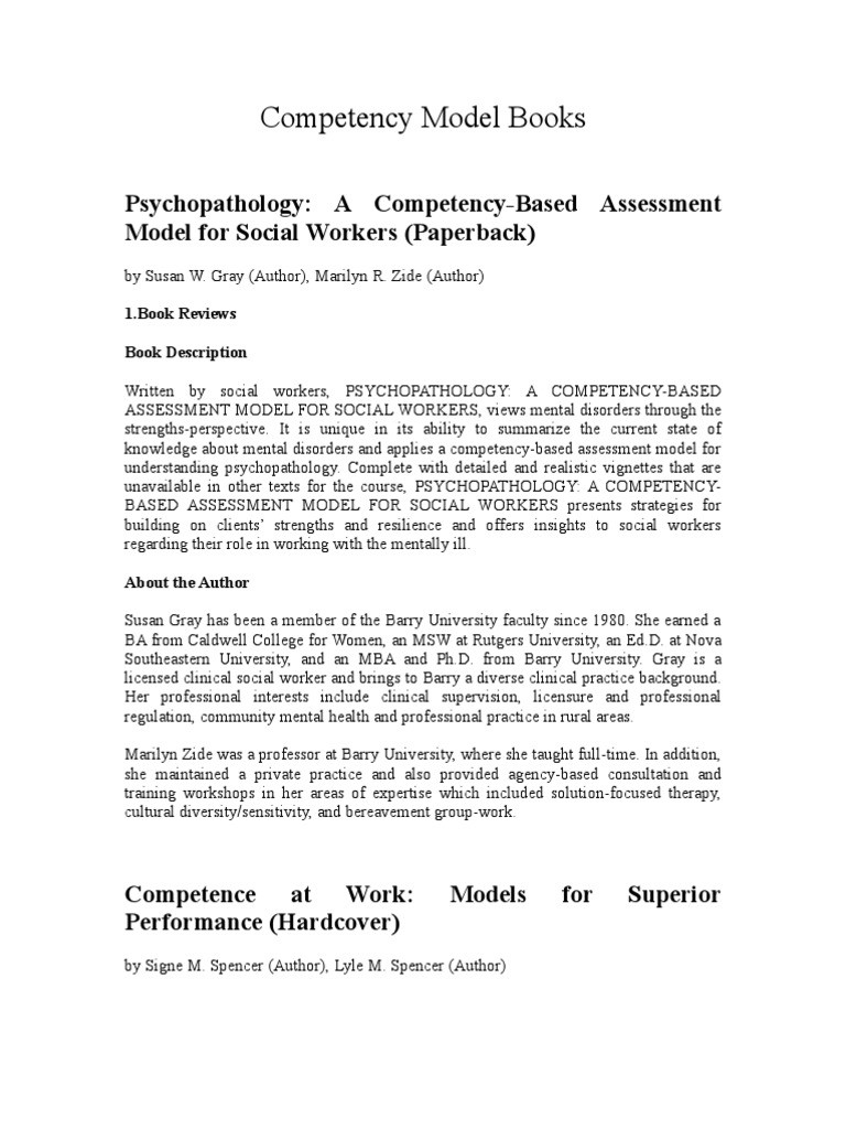Competency Model Books | PDF | Competence (Human Resources) | Human ...
