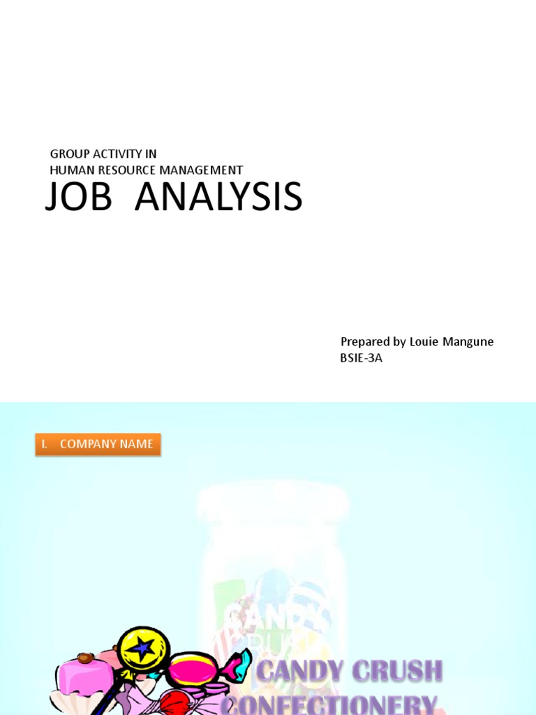 Job Analysis Activity | PDF | Employment | Candy