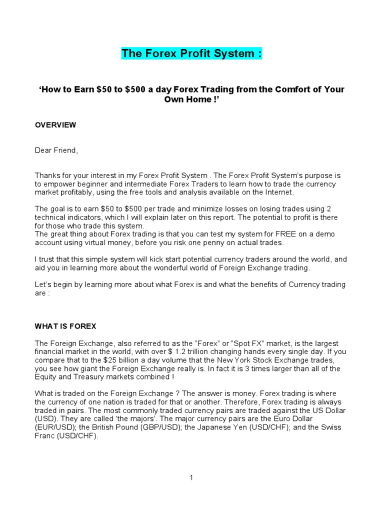 Forex Profit System Guide | PDF | Foreign Exchange Market | Trade