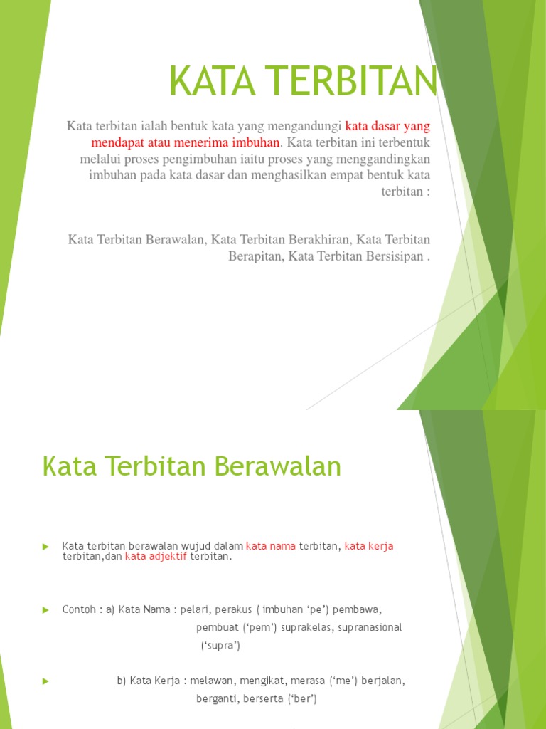 Kata Terbitan | PDF | Seni & Disiplin Bahasa