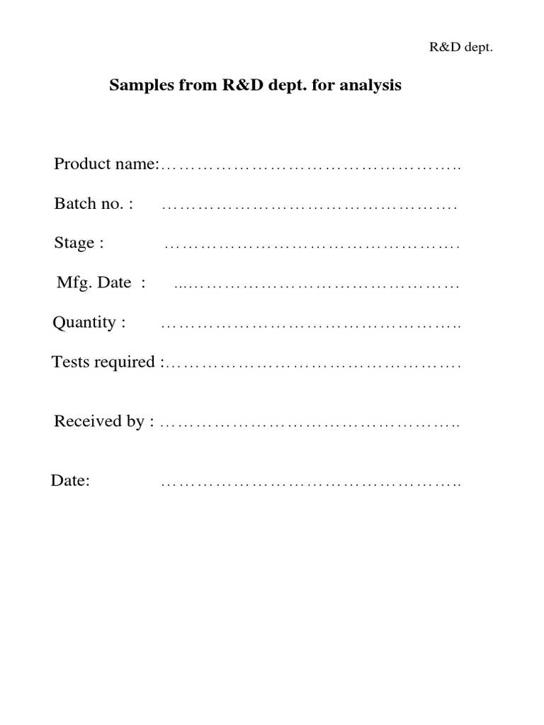 Sample For Assay | PDF