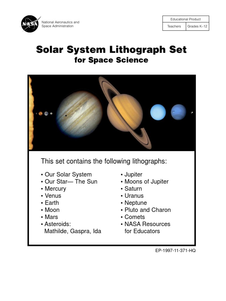 Solar System Educational Lithographs | PDF | Venus | Mercury (Planet)