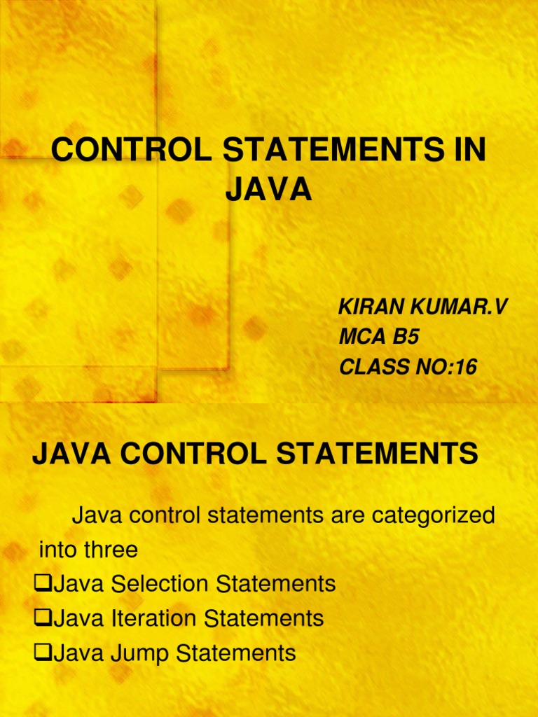 Control Statements in Java | PDF | Control Flow | Areas Of Computer Science Control Statements in Java | PDF | Control Flow | Areas Of Computer Science