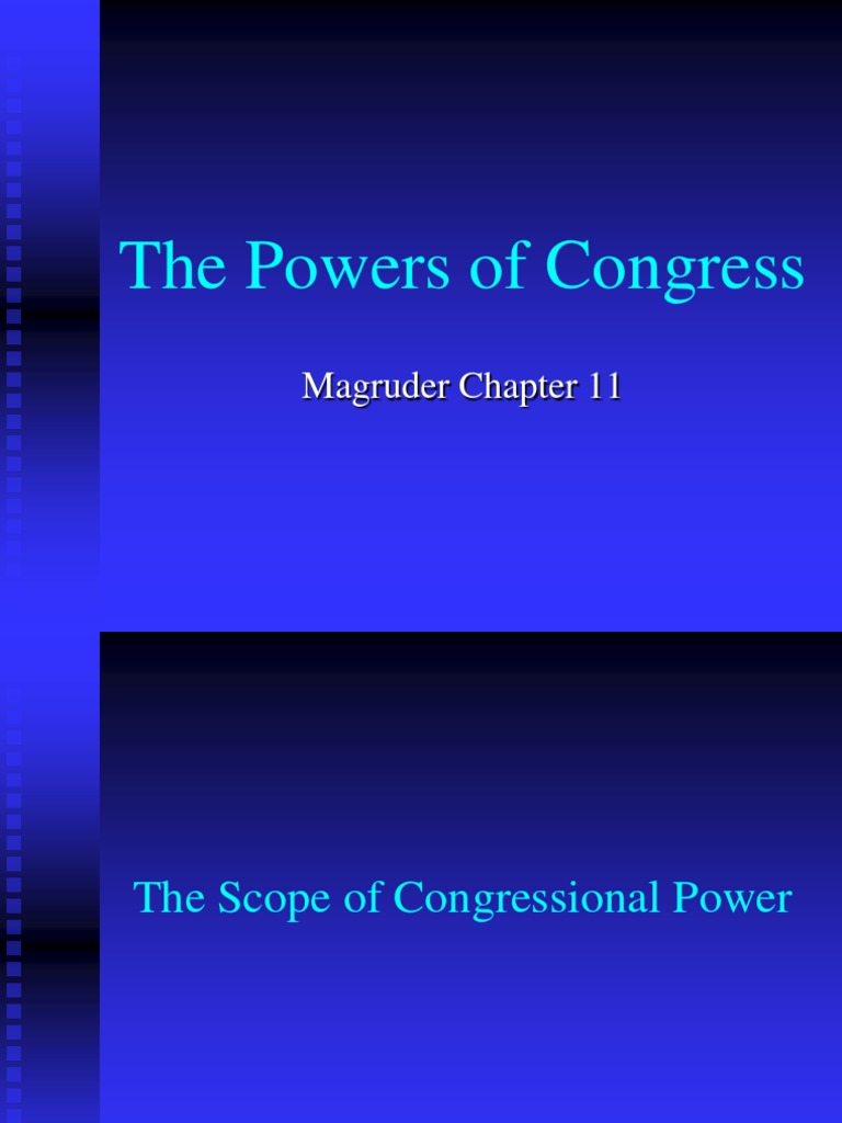Powers of Congress | PDF | United States Congress | American Government