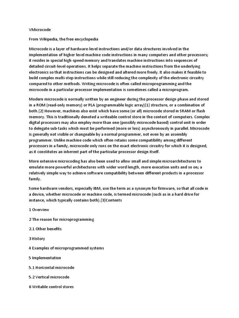 Micro Code | PDF | Instruction Set | Central Processing Unit