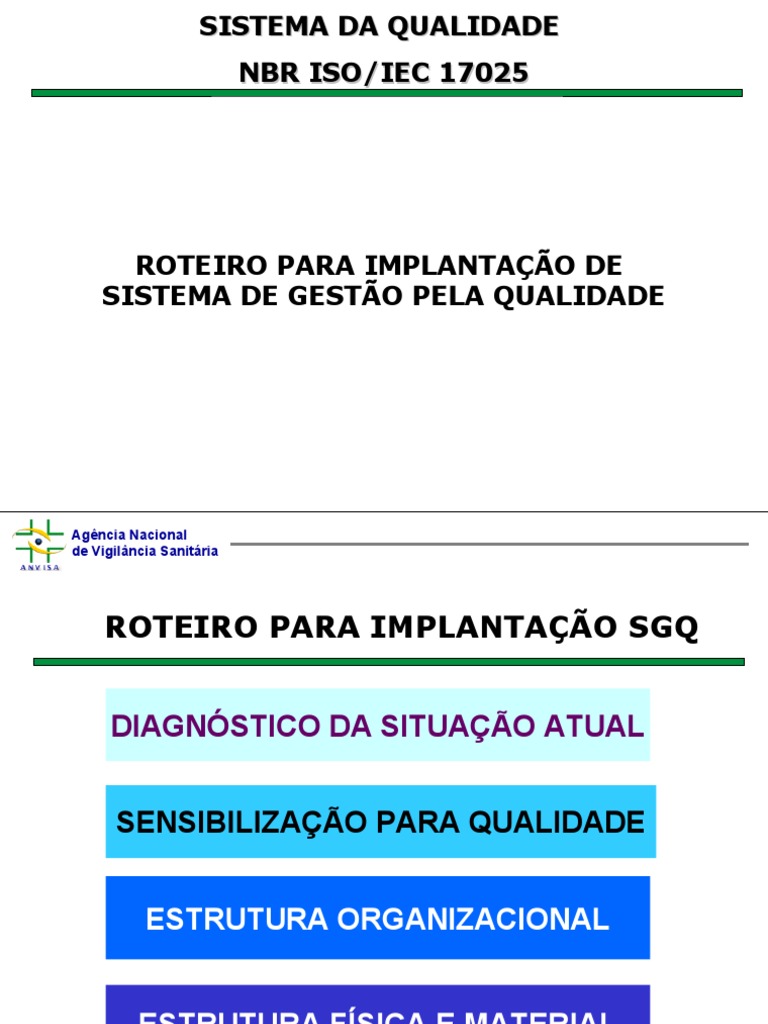 Roteiro para Implantação de Sistema de Gestão Pela Qualidade | PDF ...