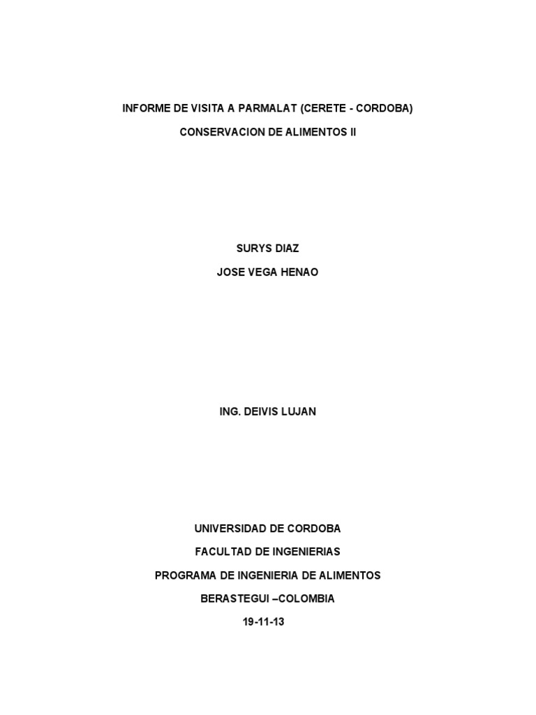 Visita A La Planta de Colanta Planeta Rica | PDF | Leche | Energía y ...