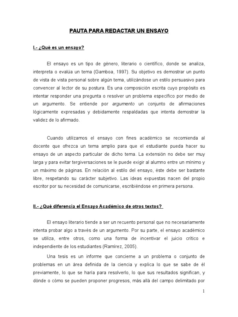 Como Redactar Un Ensayo | Ensayos | Razonamiento inductivo