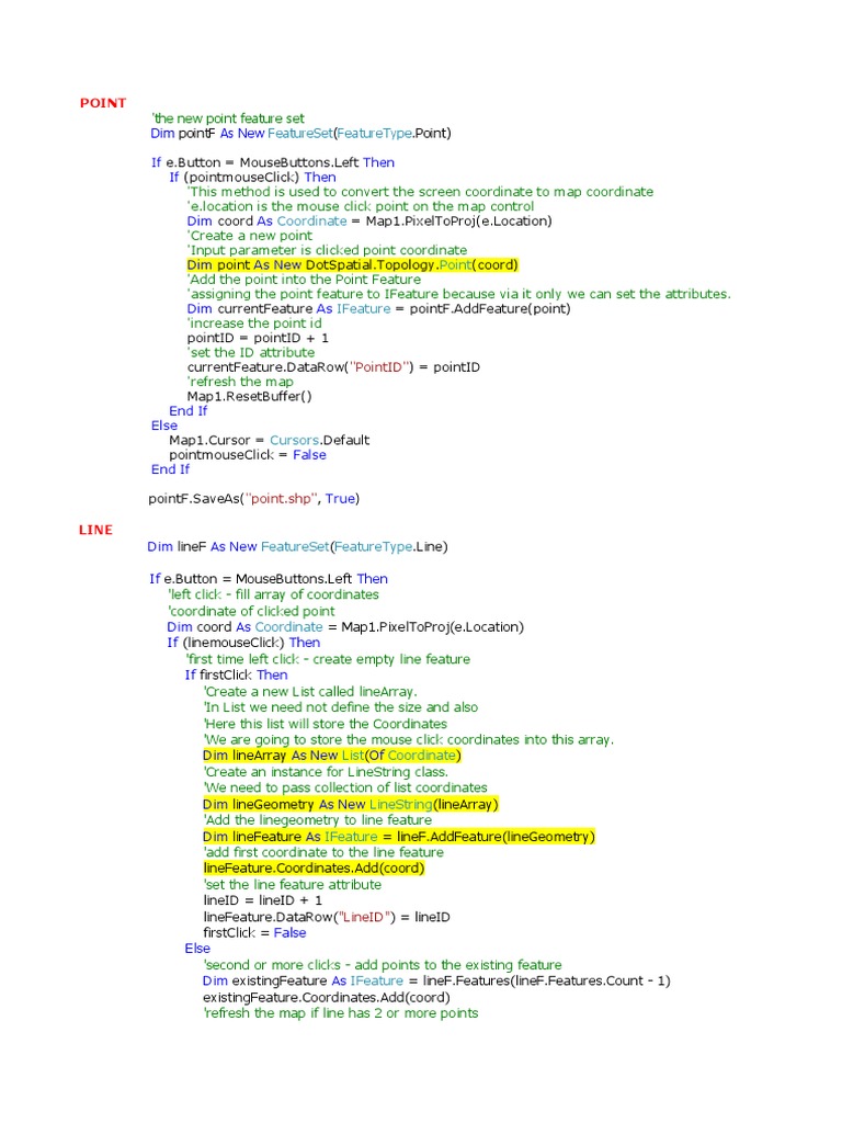 Dotspatial - Make Point, Line, Polygon | PDF | Polygon | Point And Click