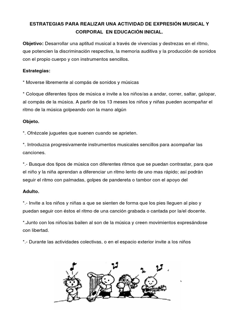 Expresion Musical y Corporal | PDF | Ritmo | Conocimiento