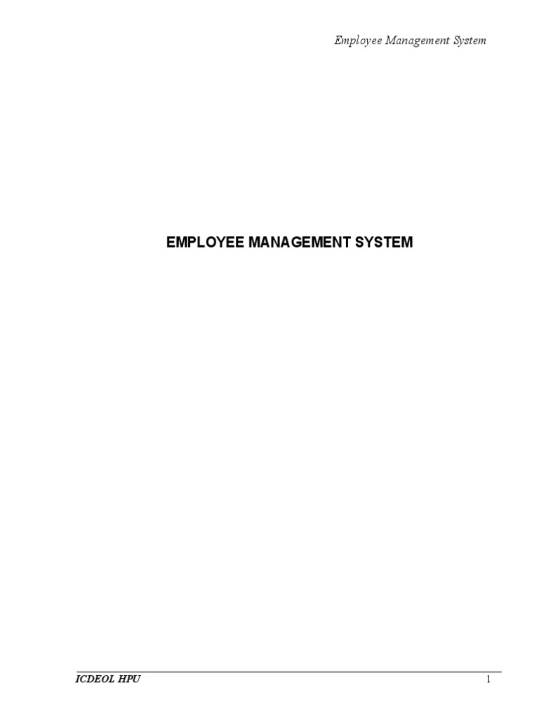 Online Employee Management System Overview | PDF | Software Testing ...