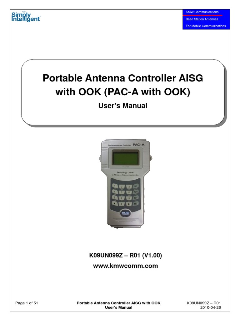Manual - PAC-A With OOK Output | PDF | Base Station | Graphical User ...