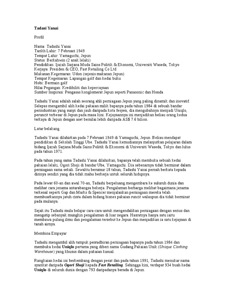 Tadashi Yanai | PDF