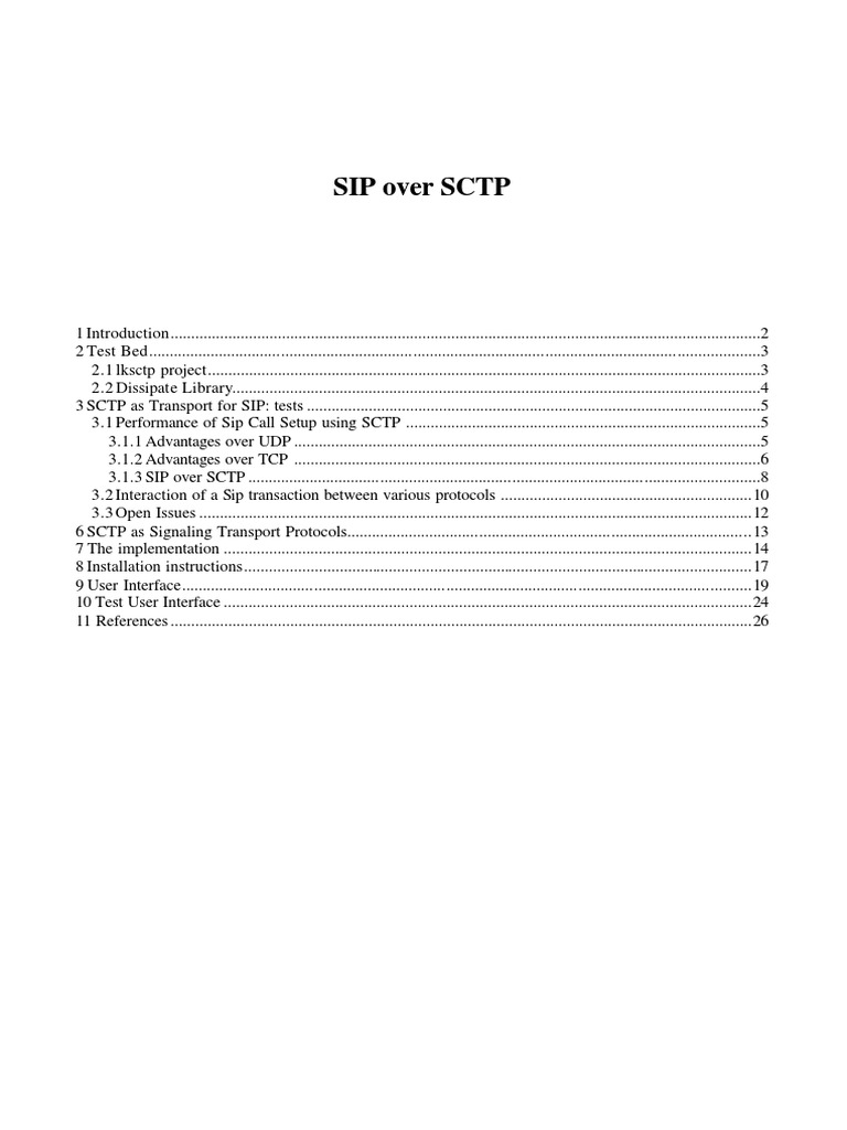 Sip Over SCTP | PDF | Session Initiation Protocol | Transmission Control Protocol