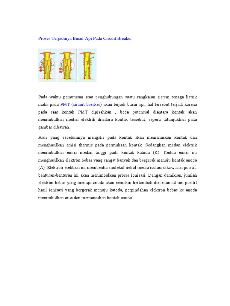 Proses Terjadinya Busur API Pada Circuit Breaker | PDF