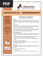 CHA Certification | PDF | Equestrianism | Horses