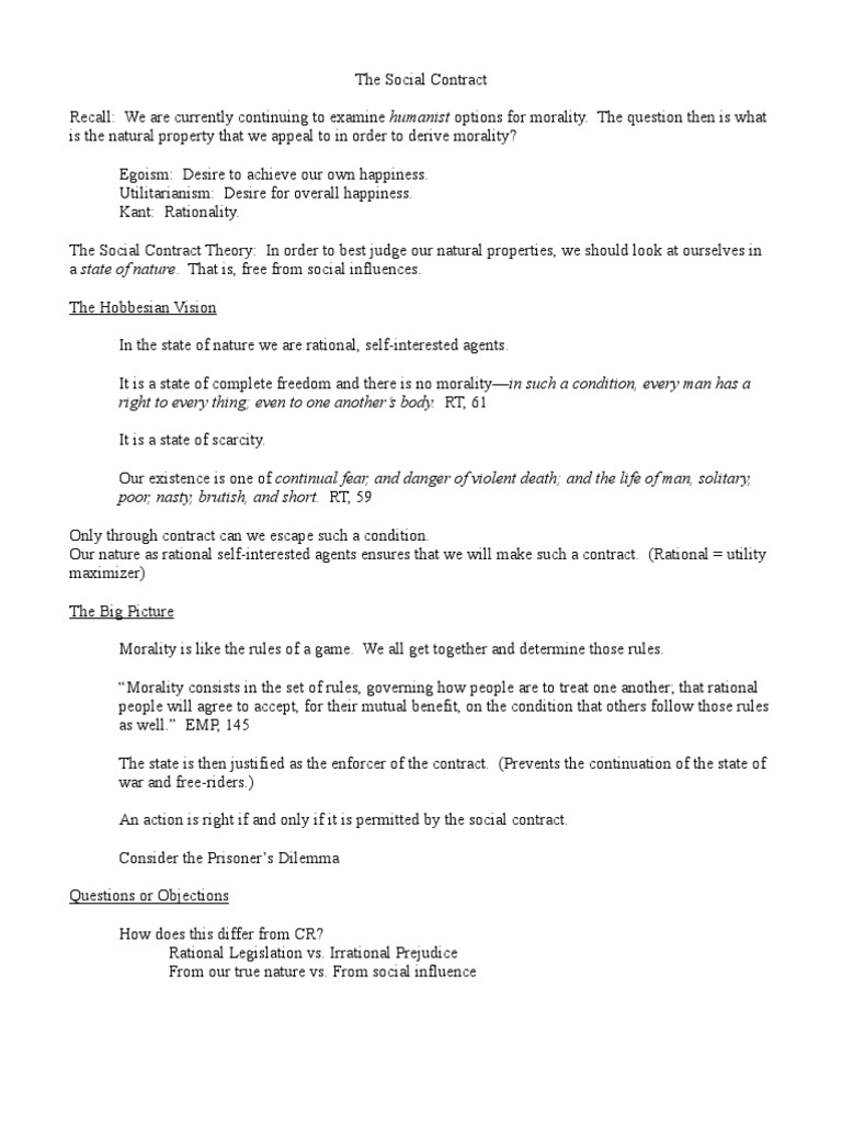 The Social Contract | PDF | Social Science