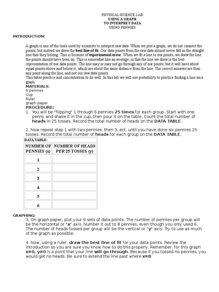 Graphing Lab Physical Science 09 | PDF | Data | Teaching Mathematics