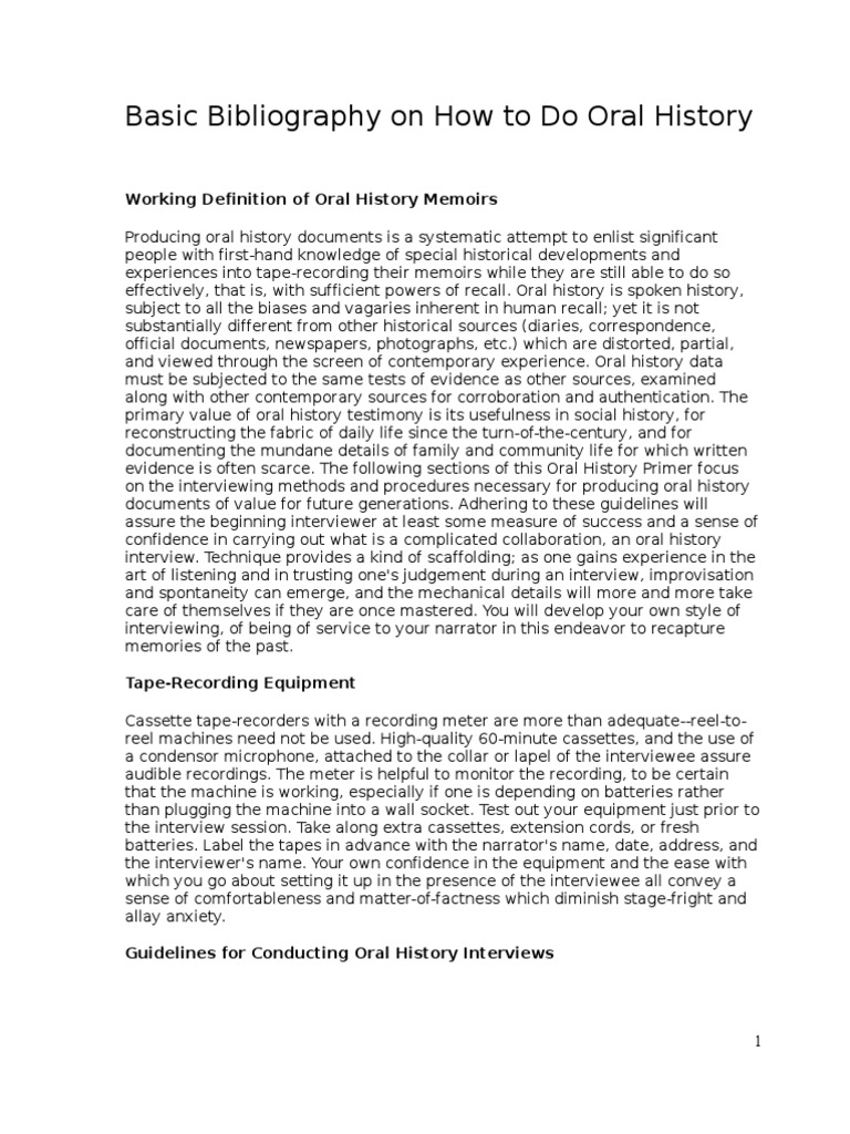 Ref - How To Do Oral History | PDF | Oral History | Interview