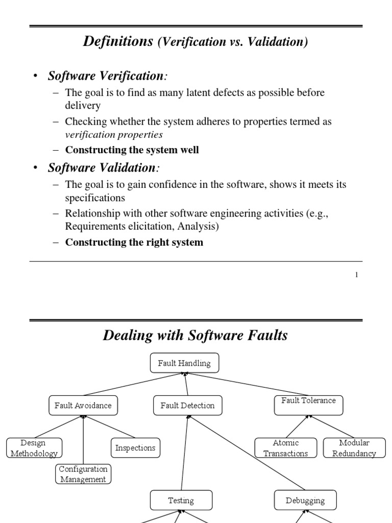 Software Validation Verification and Testing | PDF | Verification And ...