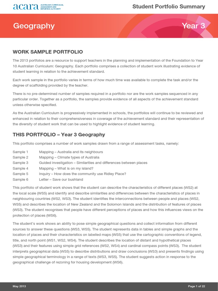 Year 3 Geography Student Portfolio | PDF | Map | Geography