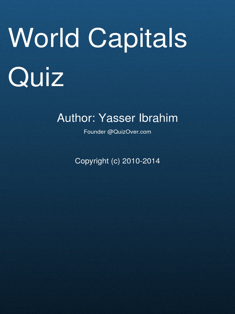 World Capitals Quiz | PDF | Creative Commons License | License