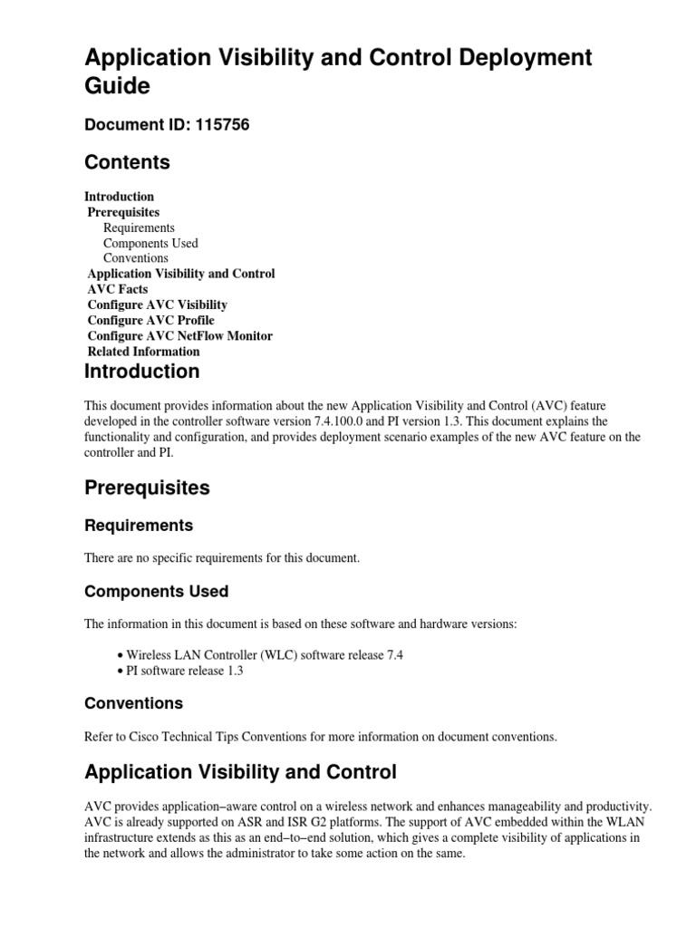 Cisco Wilress Application Visibility and Control | PDF | Wireless Lan | Quality Of Service